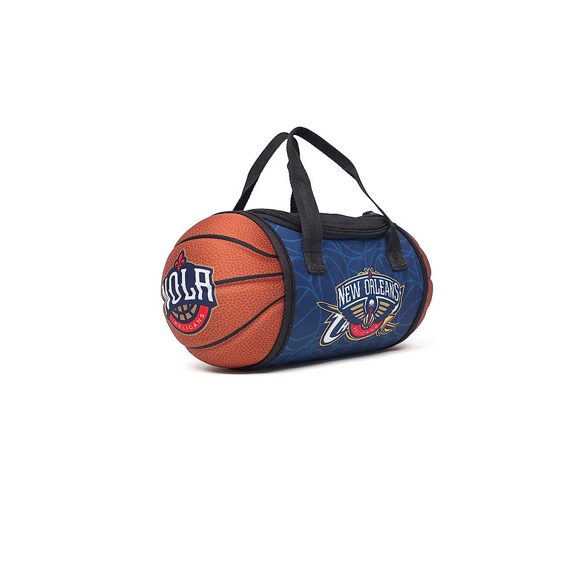MACCABI ART Official New Orleans Pelicans Collapsible Insulated Basketball Lunch Bag, 13.4” x 5.75” x 5.75”