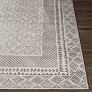 Artistic Weavers Vanessa Bohemian Border Area Rug, 5 ft 3 in x 7 ft 1 in, Gray