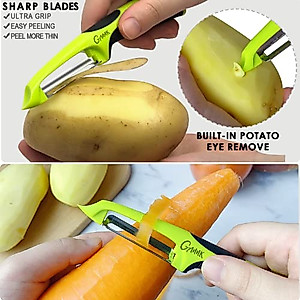 Vegetable Potato Peelers for Kitchen, Y Peeler for Apple Fruit Carrot Zucchini Cucumber Potatoes, Good Grip Veggie Peeler Makes Peeling Very Easy