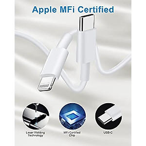 iPhone 14 13 12 11 Fast Charger[Apple MFi Certified], 2-Pack Apple Fast Charger 10FT Long USB-C to Lightning Cable with 20W USB C Wall Charger Block for iPhone 14/13/12/11 Pro Max/Mini/XS/XR, iPad