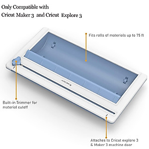 Rancovy Vinyl Roll Holder with Built in Trimmer for Cricut Maker 3 and Cricut Explore 3