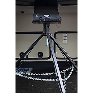 Camco Eaz-Lift Camper/RV 5th Wheel King Pin Tripod Stabilizer | Features Adjustable Height from 38.5" to 50" & 5,000 lb Certified Load Capacity | Folds for Easy RV Storage and Organization (48855)