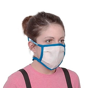 Medium Dust Bee Gone Mask - Blue Edging