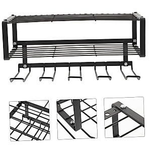 PRETYZOOM Electric Drill Storage Rack Cordless Drills Drill Holder Wall Mount Garage Tool Power Screwdrivers Cordless Power Tools Power Tool Organizer Wall Mount Tool Rack Black Carbon Steel