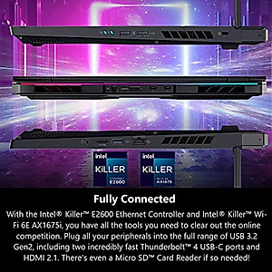 Acer Predator Helios 16 Gaming Laptop | 13th Gen Intel Core i7-13700HX | NVIDIA GeForce RTX 4070 | 16" 2560 x 1600 240Hz G-SYNC Display | 16GB DDR5 | 1TB Gen 4 SSD | Killer Wi-Fi 6E | PH16-71-72YG , Black