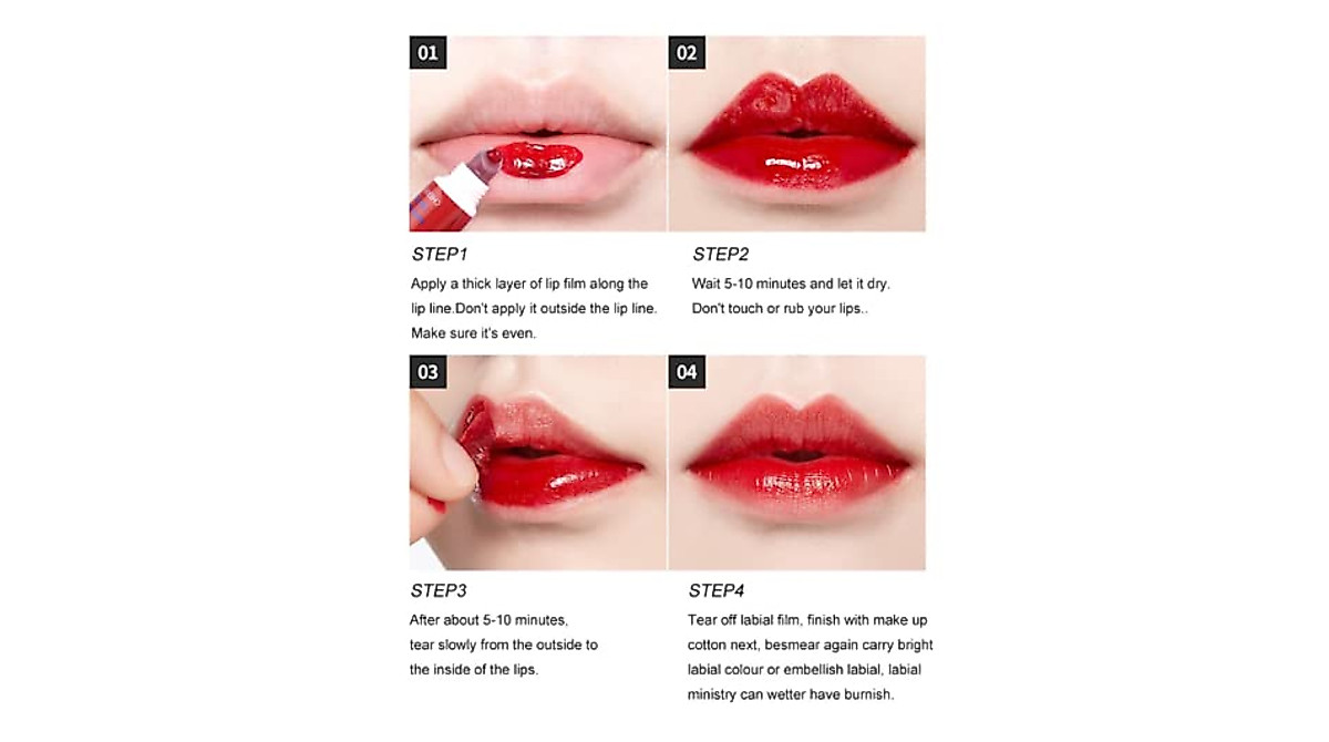 VeniCare 6 Color Peel Off Lip Stain Gloss Tattoo - Long Lasting