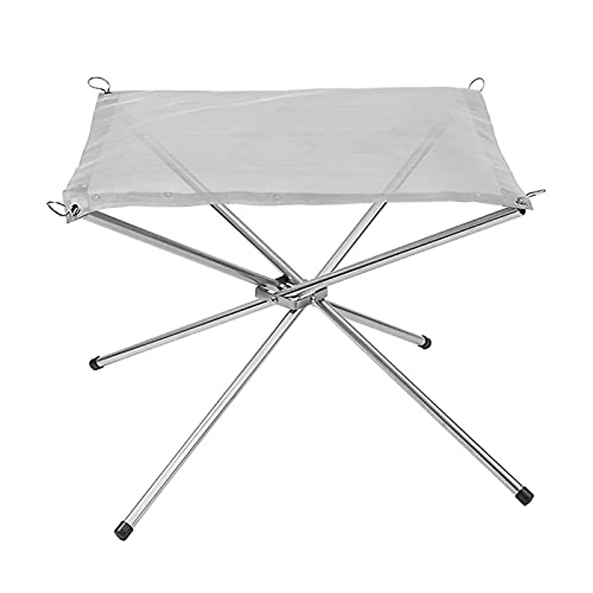 LIUXUEFE Stainless Steel wo-od-Burning Fire Pit Frame, Foldable Fire Frame, Outdoor Barbecue Grill (Color : Medium)