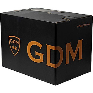 GDM Rebel Vintage Motorcycle Helmet Retro Full Face (Matte Black, Large)