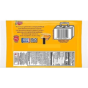 Keebler Sandwich Crackers, Single Serve Snack Crackers, Lunch Snacks, Club and Cheddar, 11oz Tray (8 Packs)
