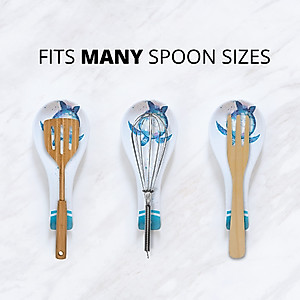 Large Spoon Holder - Sea Turtle Spoon Rest - Nautical, Ocean Beach Decor - Utensil Holder/Ceramic Spoon Holder for Kitchen - Great Kitchen Gift for Men, Women, Friends, or Birthdays