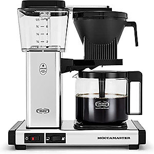 Technivorm Moccamaster 53941 KBGV Select 10-Cup Coffee Maker, Polished Silver, 40 ounce, 1.25l