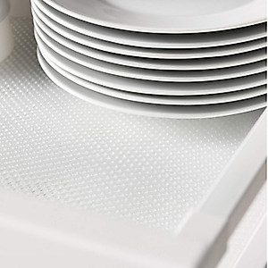 Yopay Clear Cupboard Liner, 12 Inch x 40 Feet Non-Adhesive Drawer Liners, Waterproof EVA Refrigerator Mat for Kitchen, Shelf, Pantry, Laundry Room, Office