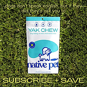 Native Pet Yak Chews for Dogs (5 Small Chews). Pasture-Raised and Organic Himalayan Churpi Chew. Long Lasting, Low Odor, and Protein Rich Reward Treat.