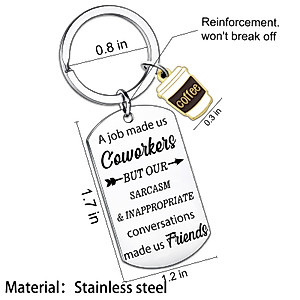 ichrati Coworkers Gifts for Women Friends Funny Coworker Farewell Going Away Leaving Gift for Womens Men White Elephant Gifts for Adults Small Colleague Employee Office Christmas Keychain