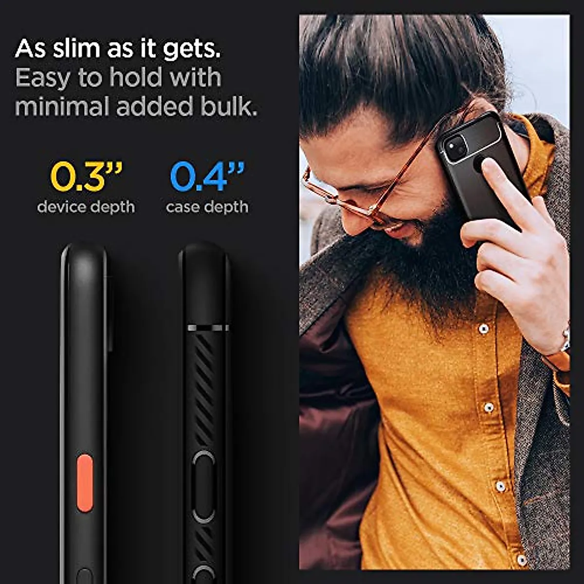 Spigen Rugged Armor Designed for Google Pixel 4a Case (2020) [NOT Compatible with Pixel 4a 5G] - Matte Black