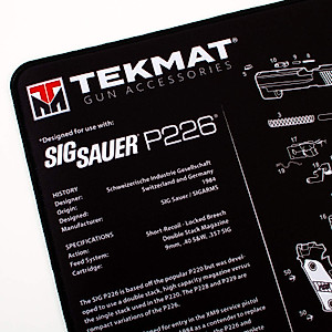 TekMat Ultra Cleaning Mat for use with Sig P226 Black ,15" x 20"
