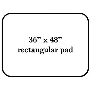 The Blue Rooster CPSC Certified Grill Pad, Thick 6mm Pad Protects Floor, Deck, Patio from Spills and Grease. Smoker, Grill, Chiminea Pad 36" x 48" Rectangle