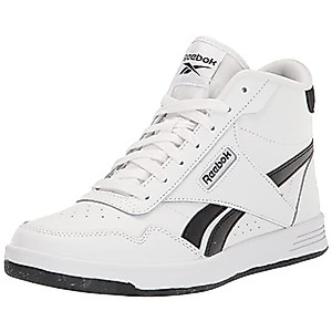 Reebok Women's Club C High Top Cross Trainer, White/Black, 7.5