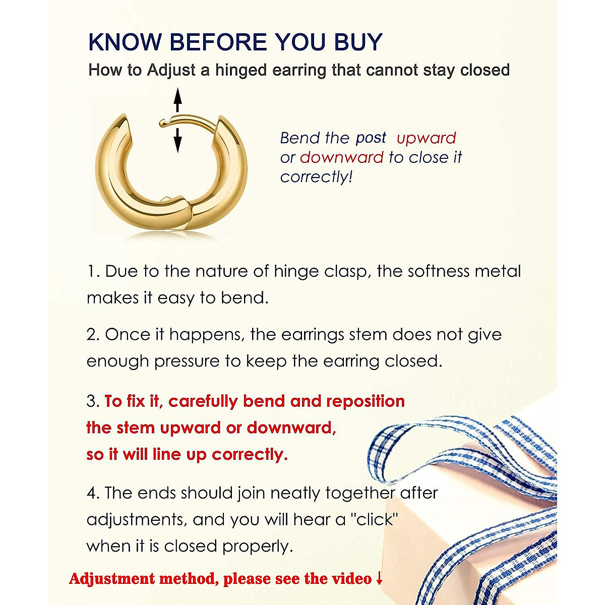 Square Hoop Earrings for Women, 14k Gold Rectangle Huggies Earrings Lightweight, Fashion Jewelry, Comfy Hypoallergenic for Sensitive Ears