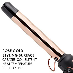 HOT TOOLS Pro Artist Rose Gold Digital Curling Iron/Wand | Long Lasting Defined Curls, (1 in)