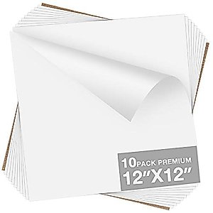 Dysania White HTV Heat Transfer Vinyl Bundle- 10 Pack 12"x12"Sheets HTV Vinyl, Pu Iron on Vinyl for T-Shirt,Easy to Cut & Weed for Heat Vinyl Design