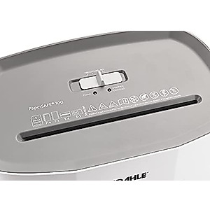 Dahle PaperSAFE PS 100 Paper Shredder, Oil Free, Jam Protection, Security Level P-4, 5 Sheet Max, Shreds Staples, Paper Clips & Credit Cards