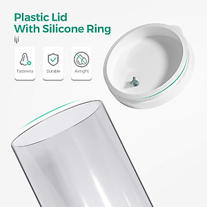 ComSaf Airtight Food Storage Container with Lid(10oz/30oz/44oz) Set of 6, Round Airtight Canisters, BPA Free Clear Plastic Food Storage Canister, Kitchen Pantry Container for Sugar, Flour and Cereal