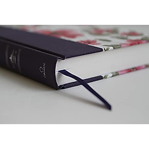 Biblia RVR 1960 letra grande. Tapa dura tela azul púrpura con flores tamaño manu al / Bible RVR 1960 Handy Size Hardcover Cloth with Purple Blue Flowers