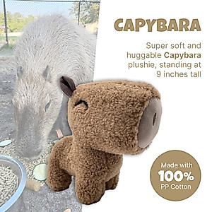 YouTooz Capybara 9" Inch Plush, Super Soft and Adorable Capybara Animal Plush Capybara Plush Collection
