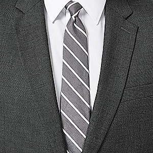 Haggar Men's Big and Tall J.m Premium Stretch Classic Fit 2-Button Coat, Medium Grey, 50L with Plain Front Pant, Medium Grey, 60Wx32L