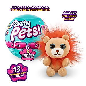 5 Surprise Plushy Pets Series 1 by ZURU (3 Pack) Cute Stuffed Animal Miniature Toys, Amazon Exclusive, Mystery Collectible Plushies for Kids and Girls