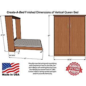 Adjustable Queen Size Deluxe Murphy Bed Kit, Vertical