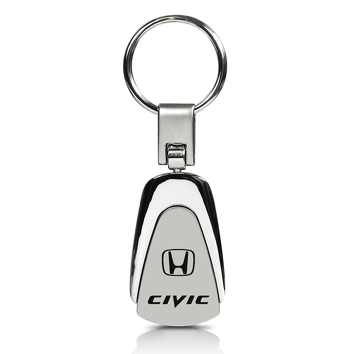 Au-TOMOTIVE GOLD Tear Drop Key Chain for Honda Civic (Chrome)