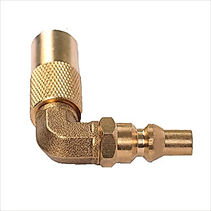 Low Pressure 1/4inch RV Quick Connect Adapter Conversion Fitting with Elbow (90 Degree) for Blackstone 17 Inch and 22 Inch Propane Gas Tabletop Camping Grill