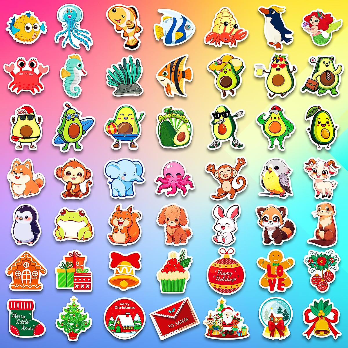 500 Pcs Cute Stickers for Kids, Water Bottle Stickers, Waterproof Vinyl Aesthetic Sticker for Laptop Scrapbook Skateboard Computer Mixed Colorful Sticker Packs for Kids Teens Adults Girls