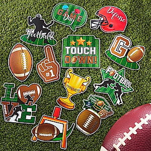 12 Pieces Football Refrigerator Magnets Stickers Football Magnetic Stickers Football Car Magnets Bumper Sticker Football Party Decorations for Kitchen Locker Office Fridge Magnet Cover (Classic Style)
