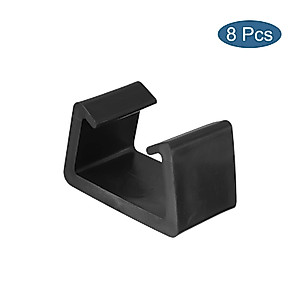 PATIKIL Patio Furniture Clips, 8 Pack Sofa Clamps Rattan Wicker Chair Fasteners for Outdoor Garden, Black