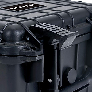 MEIJIA Portable All Weather Waterproof Camera Case With Foam,Fit Use of Drones,Camera,Equipments,Elegant Black,10.62 x9.68x6.87inches