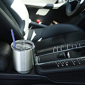 Hiware 52 Pcs Reusable Plastic Straws for Tumbler, Mason Jars, Cupture/Maars Acrylic, YETI/RTIC, Starbucks, Tervis, - 10.25" Extra Long 10 Colors Replacement Drinking Straws with 2 Cleaning Brushes