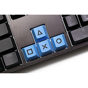Arrow WASD PS4 PBT Keycaps Dye-Sublimation R1 Direction Key Caps Cherry Profile Keyset for Cherry MX Switches Mechanical Gaming Keyboards (White 02)