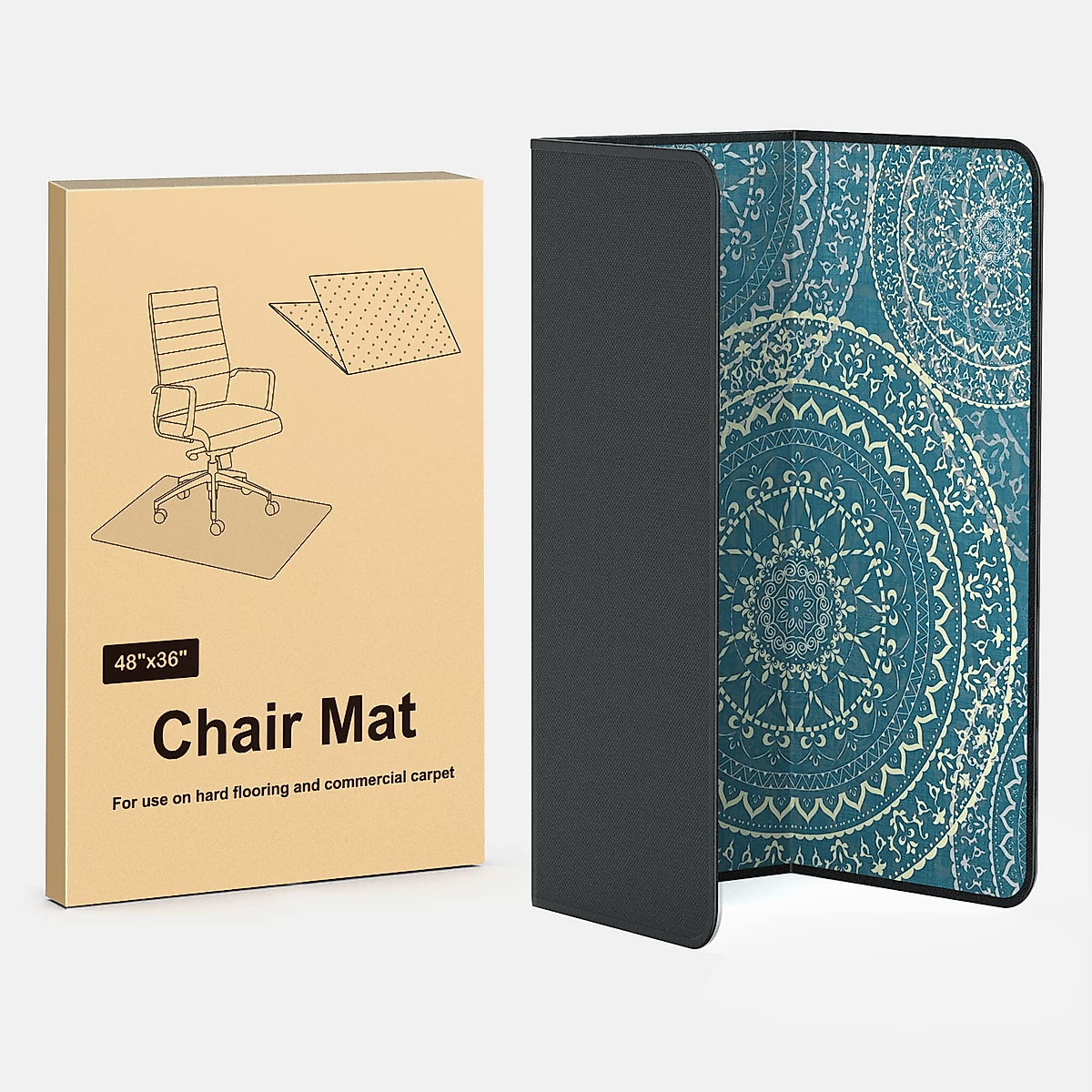 Placoot Heavy Duty Office Chair Mat for Carpet & Hardwood Floors, 48" x 36" Weight 3.5 lbs Highly Premium Quality Floor Mat, Desk Chair Mat for Carpeted Floors and Hardwood Floor for Home Office