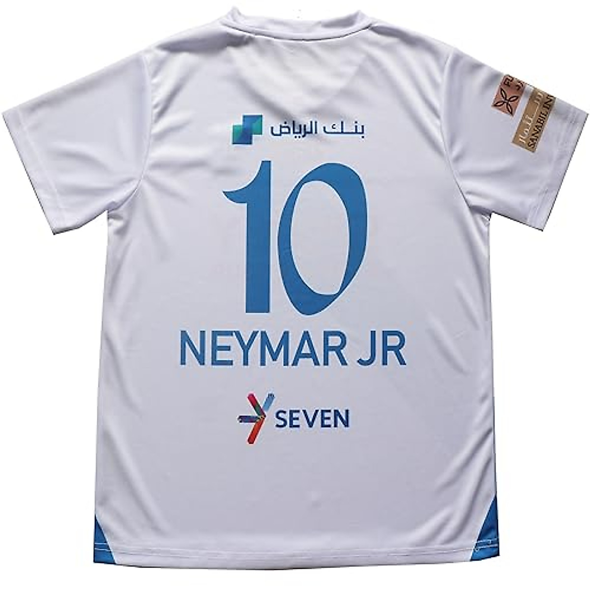 ORGBRAIN 2023/2024 Hilal Riyadh Al Away #10 Neymar Football Soccer Kids Jersey Shorts Socks Set Youth Sizes (White, 30)