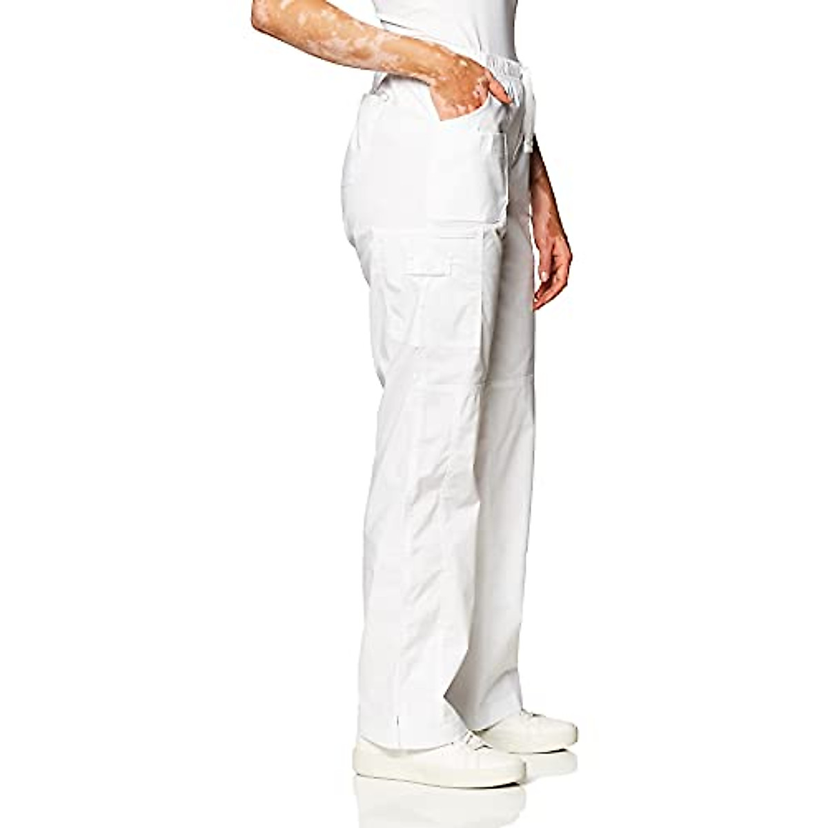 WonderWink womens Faith Multi-pocket Cargo Pants, True White, Medium US