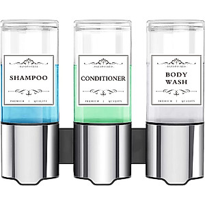 36 PCS Printed Waterproof Labels for Shampoo and Conditioner Bottles,Bathroom Soap Dispenser Organization Label Stickers White