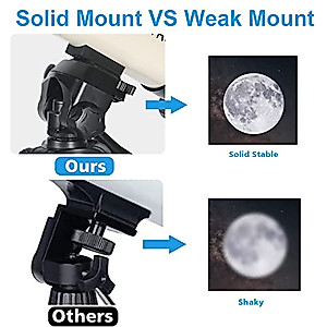 80mm Refractor Telescope for Adults Astronomy - Professional Astronomical Telescope for Beginners Viewing Planets- Portable and Powerful Telescopes with Adjustable Tripod, Phone Adapter, Easy to Use