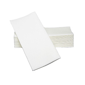 Premium disposable white dinner napkins 1517 1/8 fold 150 count