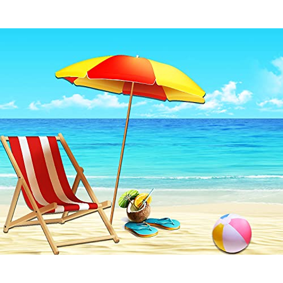 PENTA ANGEL Beach Balls 2PCS 12 Inch Inflatable/Blow Up World Globe Swimming Pool Party Favors Game Water Toy Beachball for Women Men Adults Summer Outdoor Playing