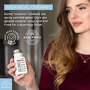 Heartland Home Porcelain Butter Dish and Salt and Pepper Shaker Set