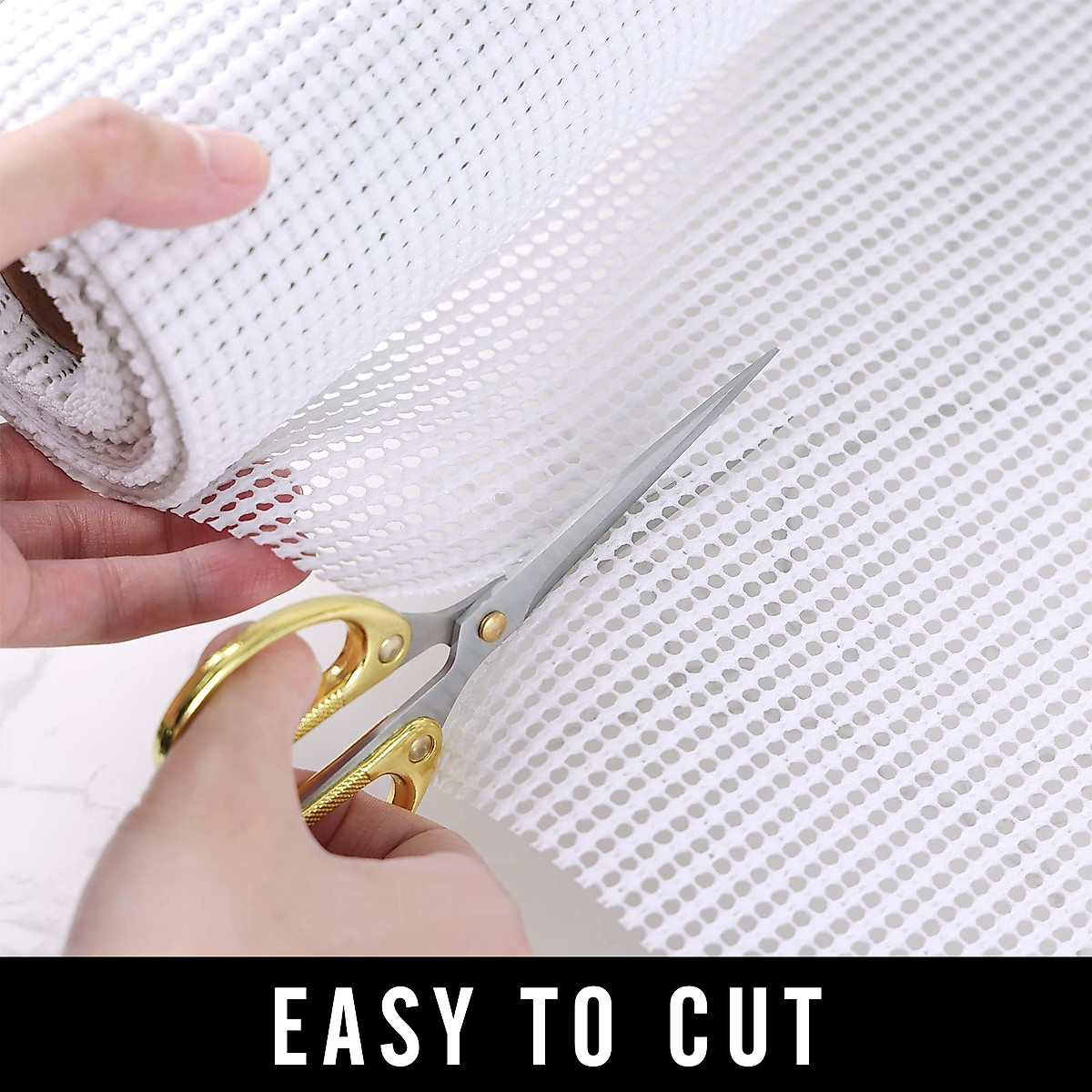 Moretoes Drawer and Shelf Liner, 2 Rolls of Non Adhesive 12 in x 25 FT Durable and Strong Cabinet Liner Non Slip for Kitchen Cupboard Pantry Table Desk Storage Organizer (White)