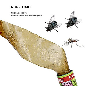 Ckyuna 30 Packs Fly Paper，Fly Strips，Fly Tapes, Fly Trap, Fly Catcher Ribbon,Fly Catcher Trap, Fly Ribbon, Fly Bait